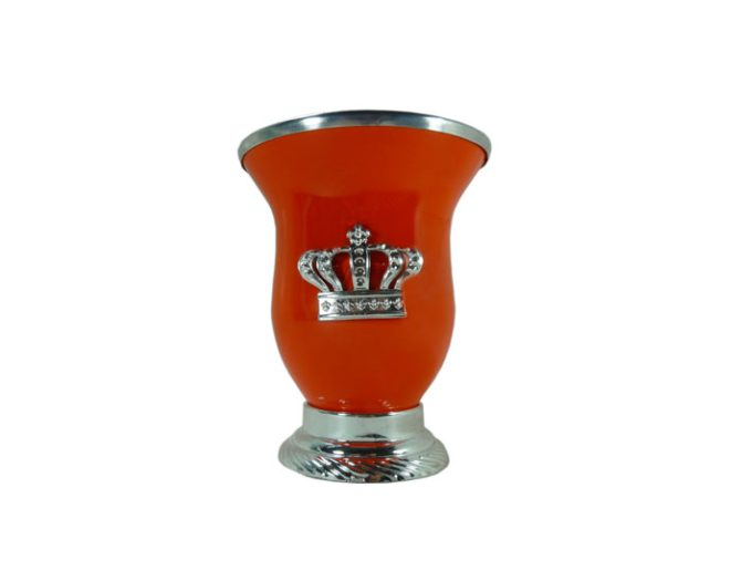 Mate calabaza color naranja con corona | Mundo Set Matero