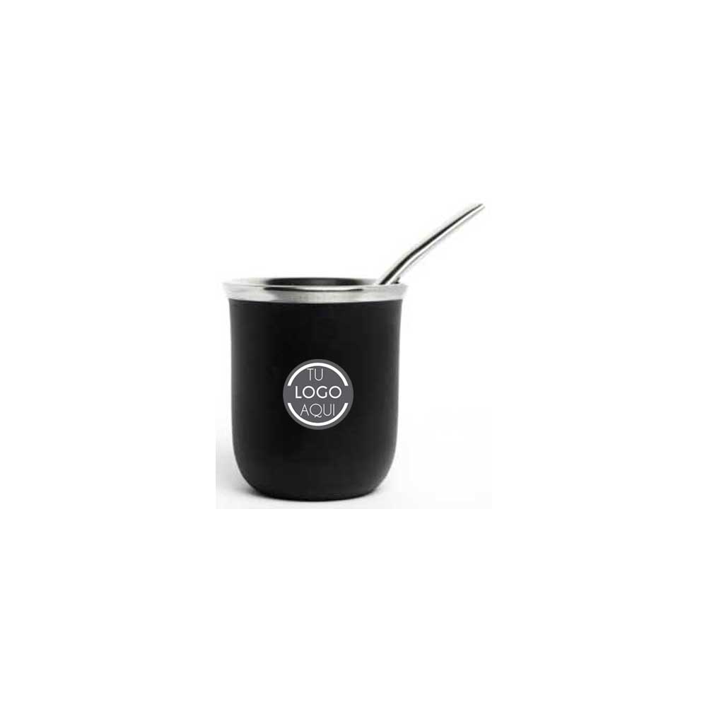 Mate acero inoxidable personalizado con bombilla | Mundo Set Matero